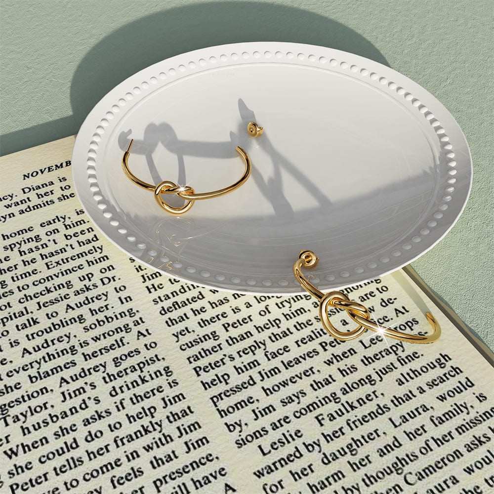 Bullion Gold Love Knot Yellow Gold Earrings