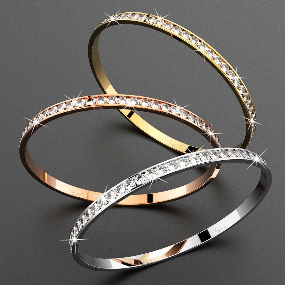 Krystal Couture 360 Classic Swarovski crystals White Gold Bracelet