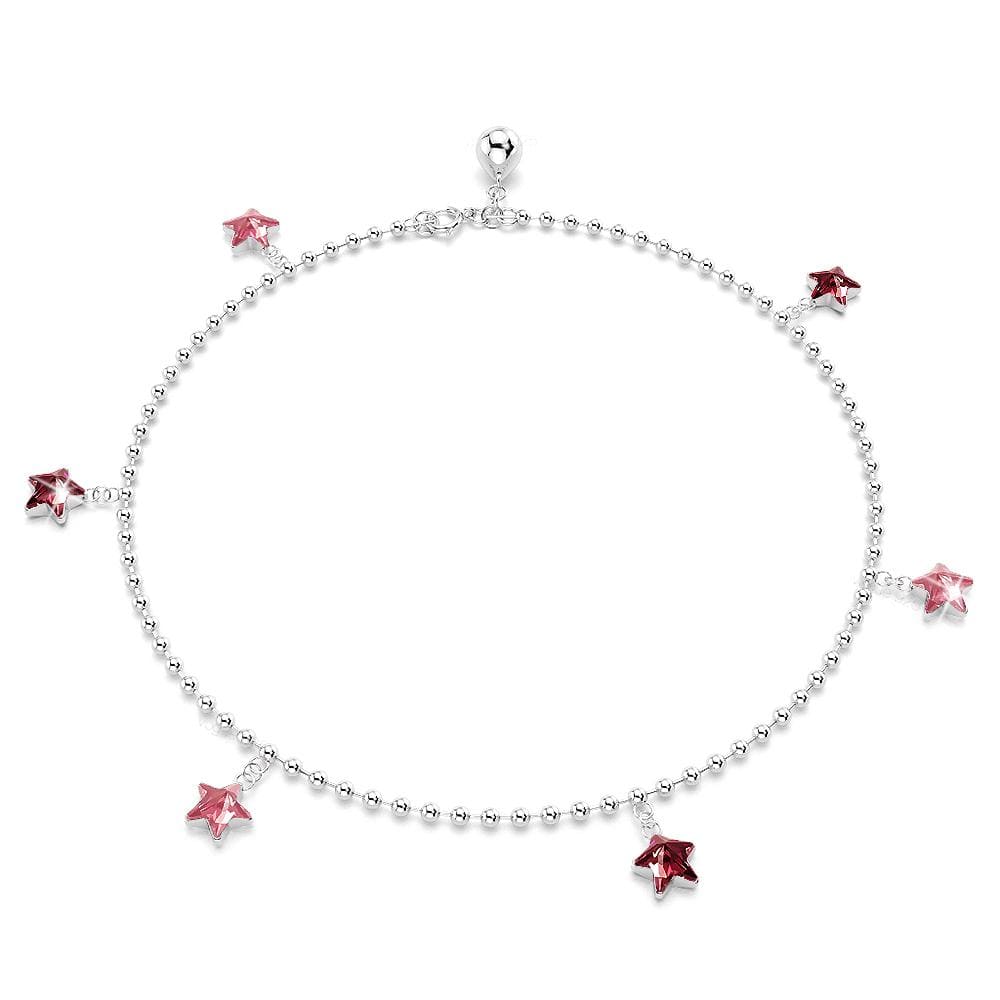 925 Signature Silver Star Zirconia Anklet